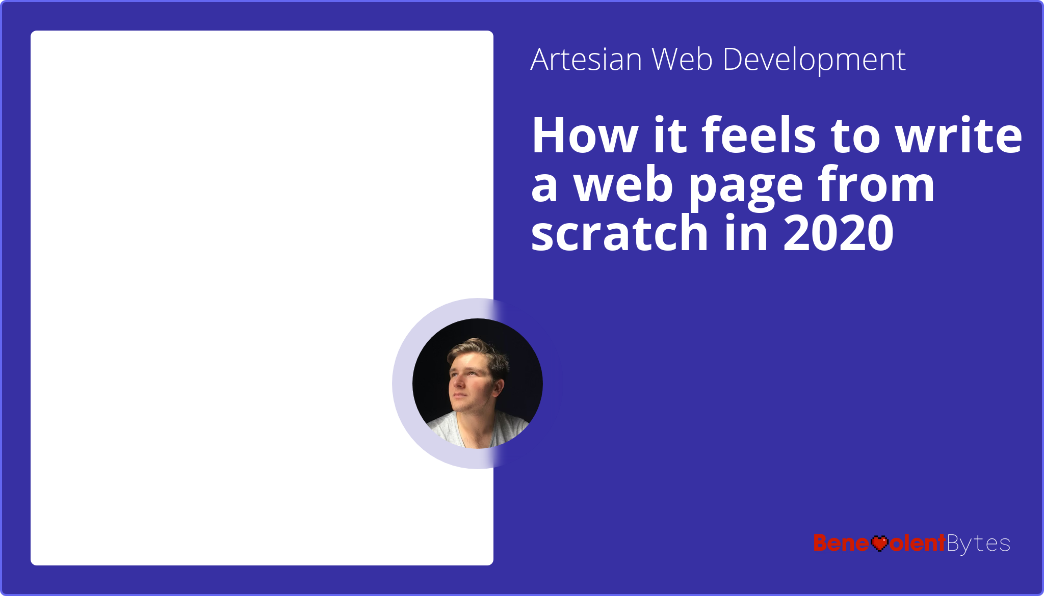 How it feels to write a web page from scratch in 2020